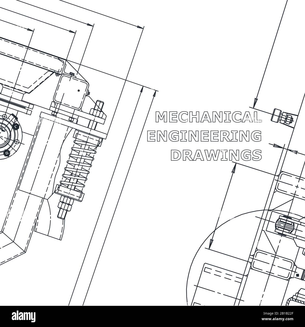 Blueprint, Sketch. Vector engineering illustration. Cover, flyer ...
