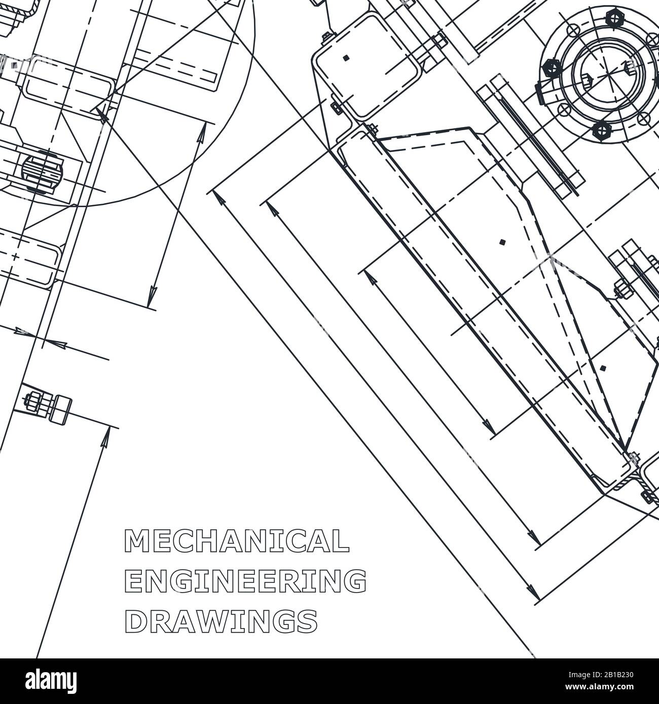 Blueprint. Corporate Identity. Vector engineering illustration ...