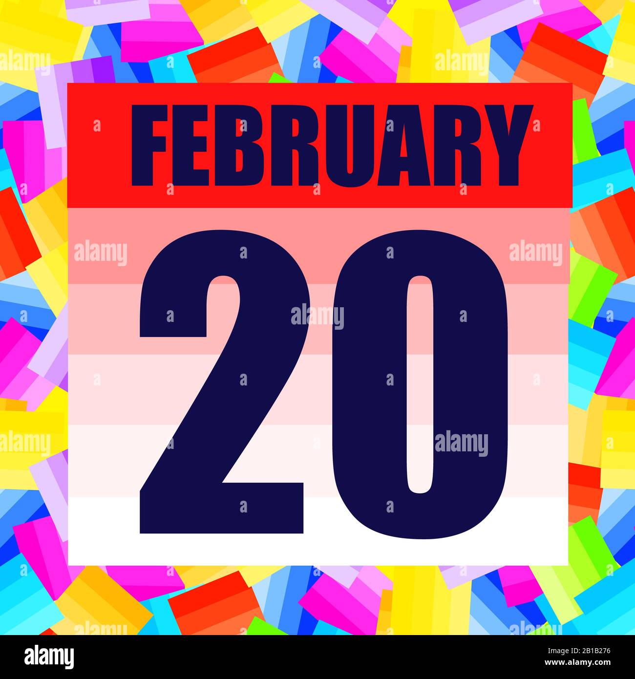 February 20 icon. For planning important day. Banner for holidays and ...