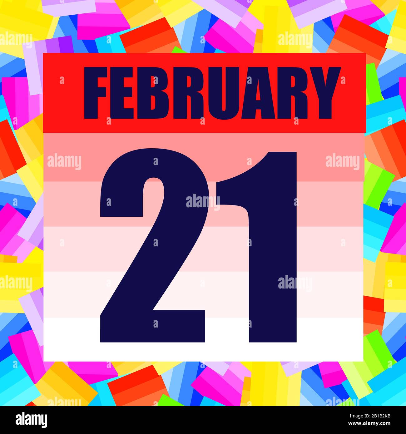 February 21 icon. For planning important day. Banner for holidays and ...