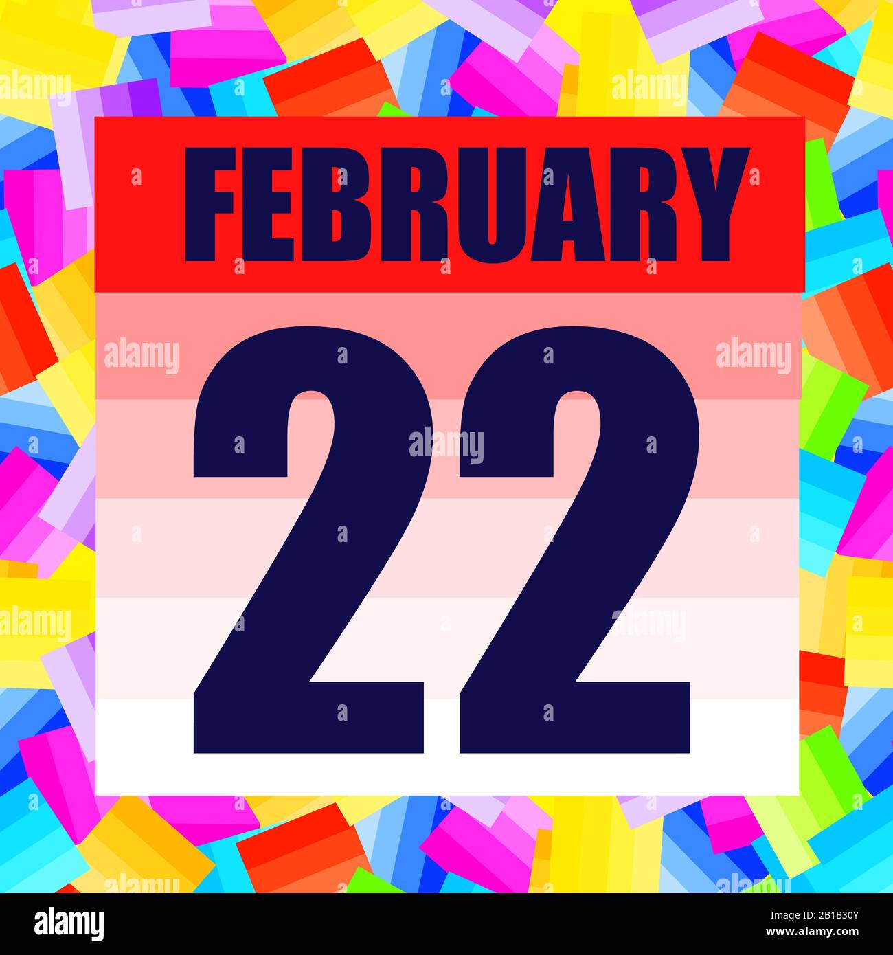 February 22 icon. For planning important day. Banner for holidays and ...