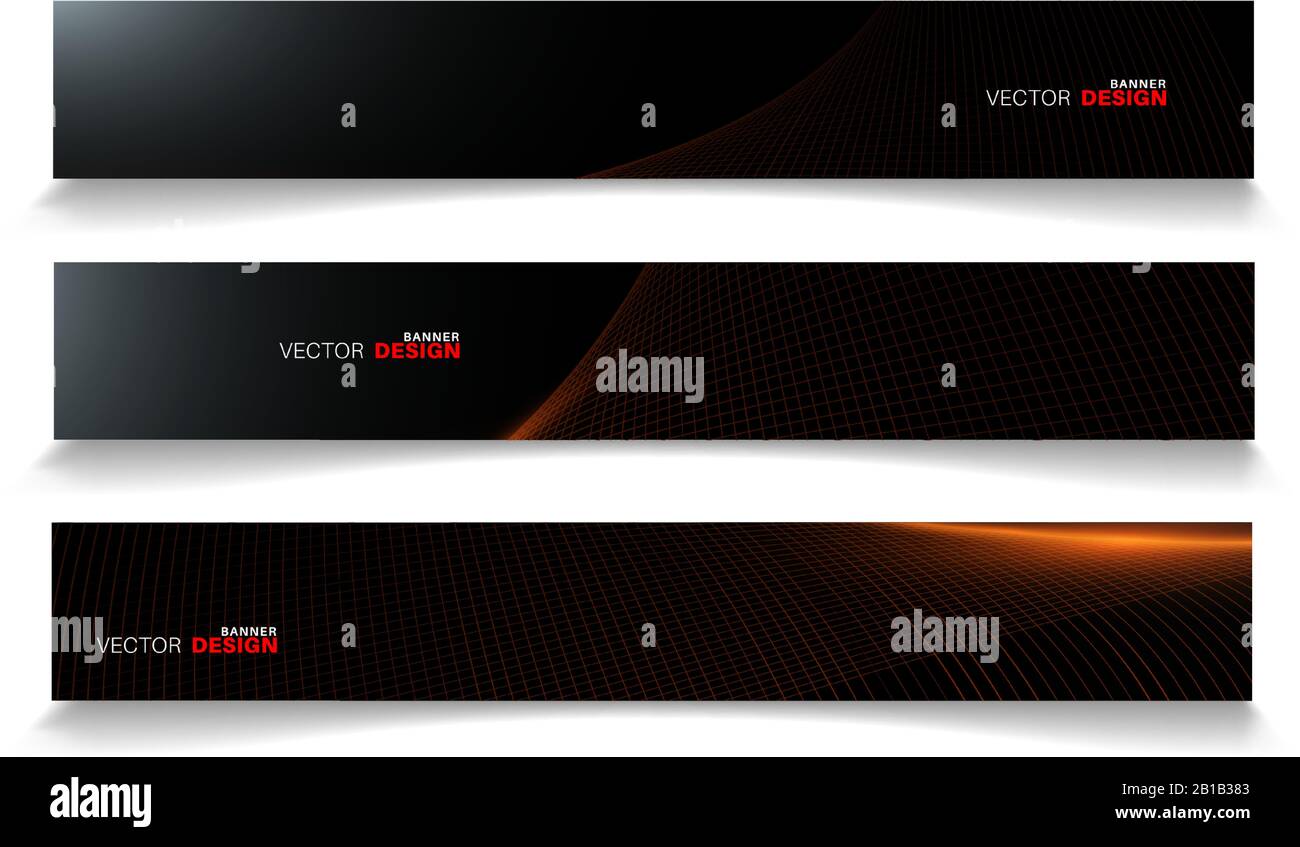 Abstract vector design banner template with light effect background ...