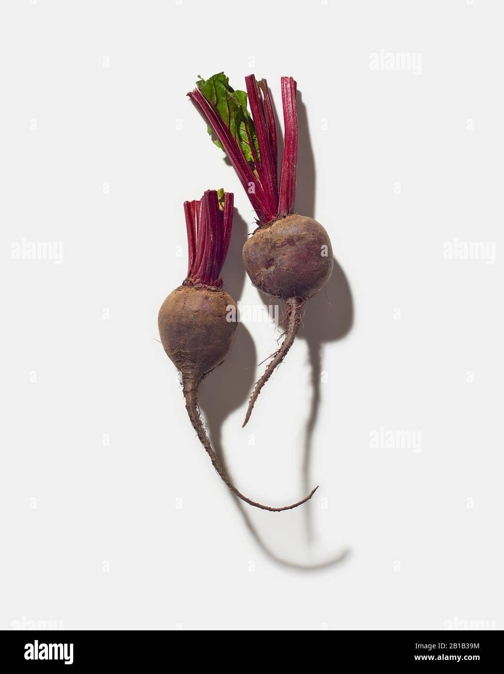 Two Trimmed beets on white Stock Photo - Alamy