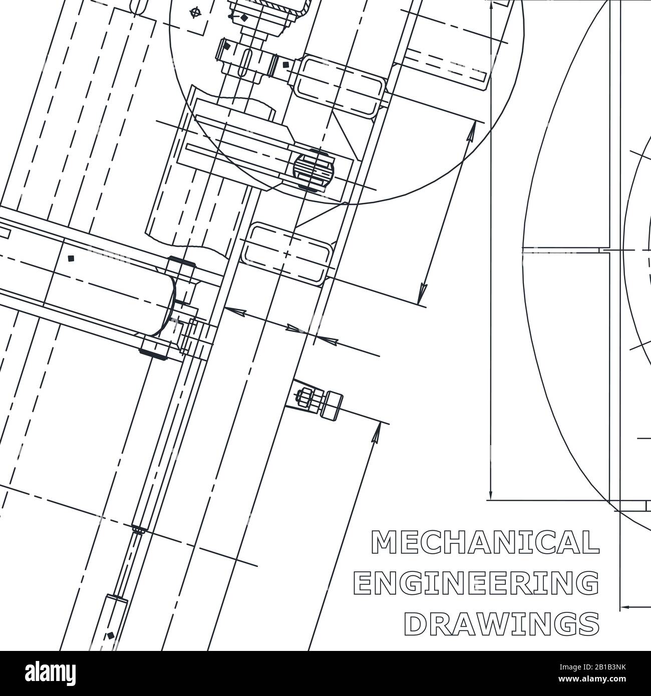 Blueprint. Vector engineering illustration. Cover, flyer, banner ...
