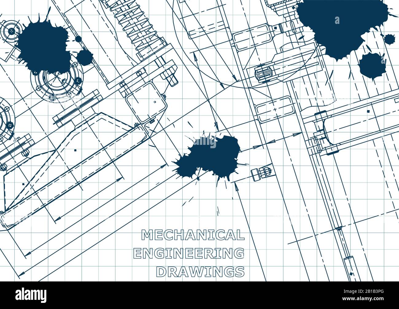 Blueprint. Vector engineering illustration. Computer aided design ...
