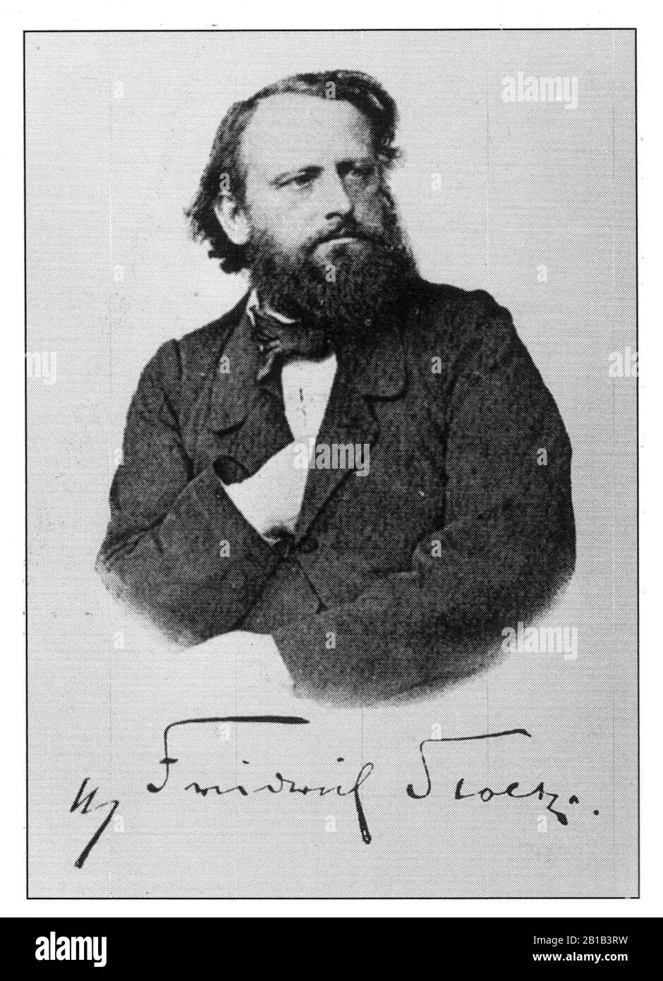 Friedrich Stoltze - Portraitfotografie mit Unterschrift Stock Photo - Alamy