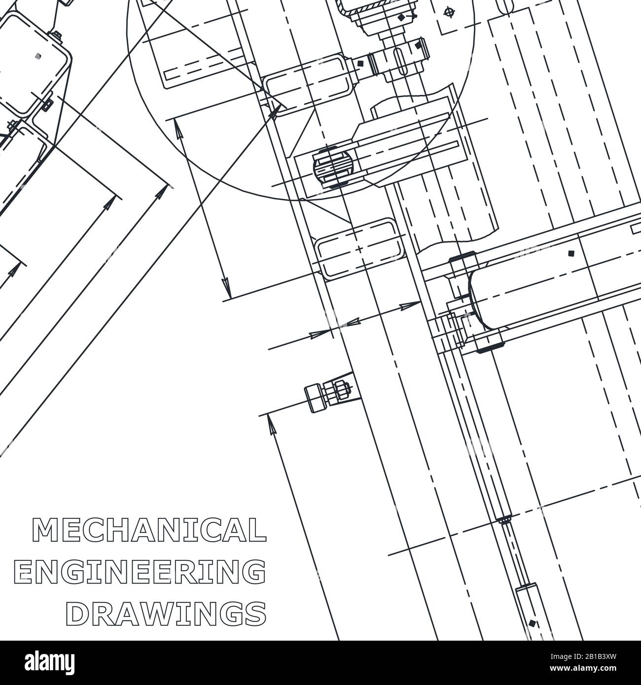 Blueprint. Vector engineering illustration. Computer aided design ...