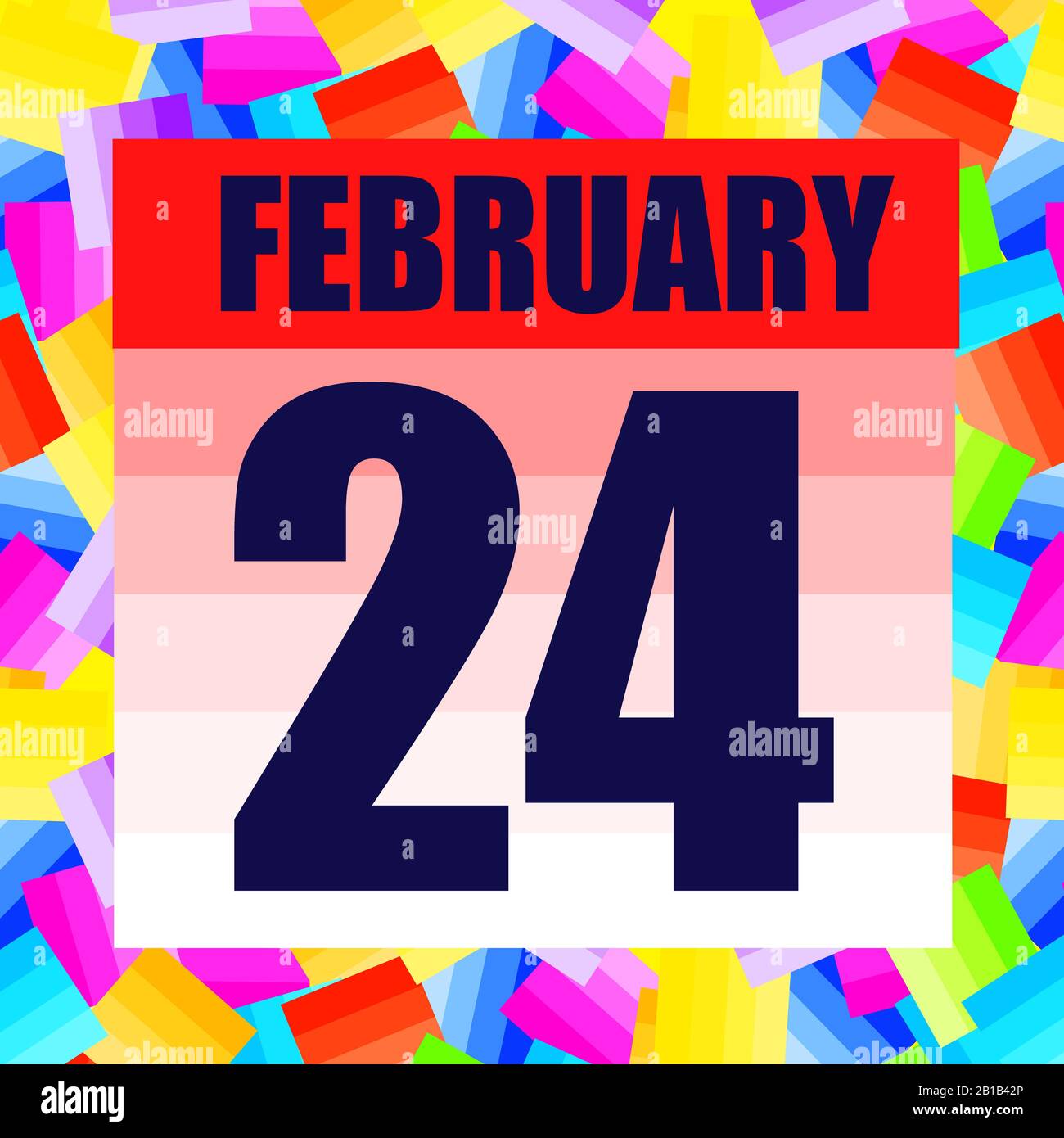 February 24 icon. For planning important day. Banner for holidays and ...