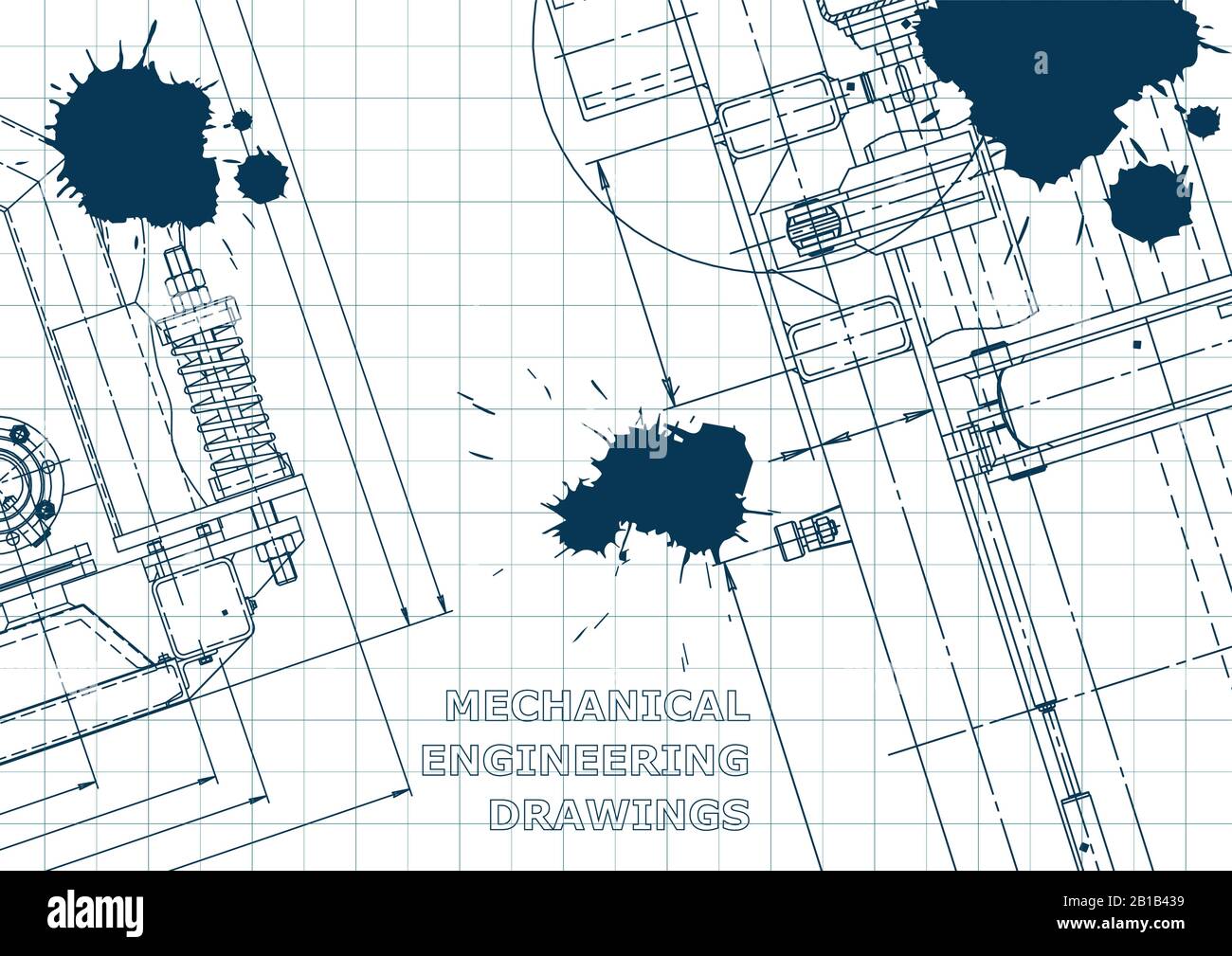 Blueprint, Sketch. Vector engineering illustration. Cover, flyer ...