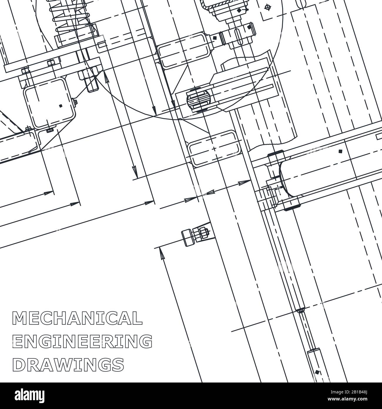 Blueprint. Vector engineering illustration. Computer aided design ...