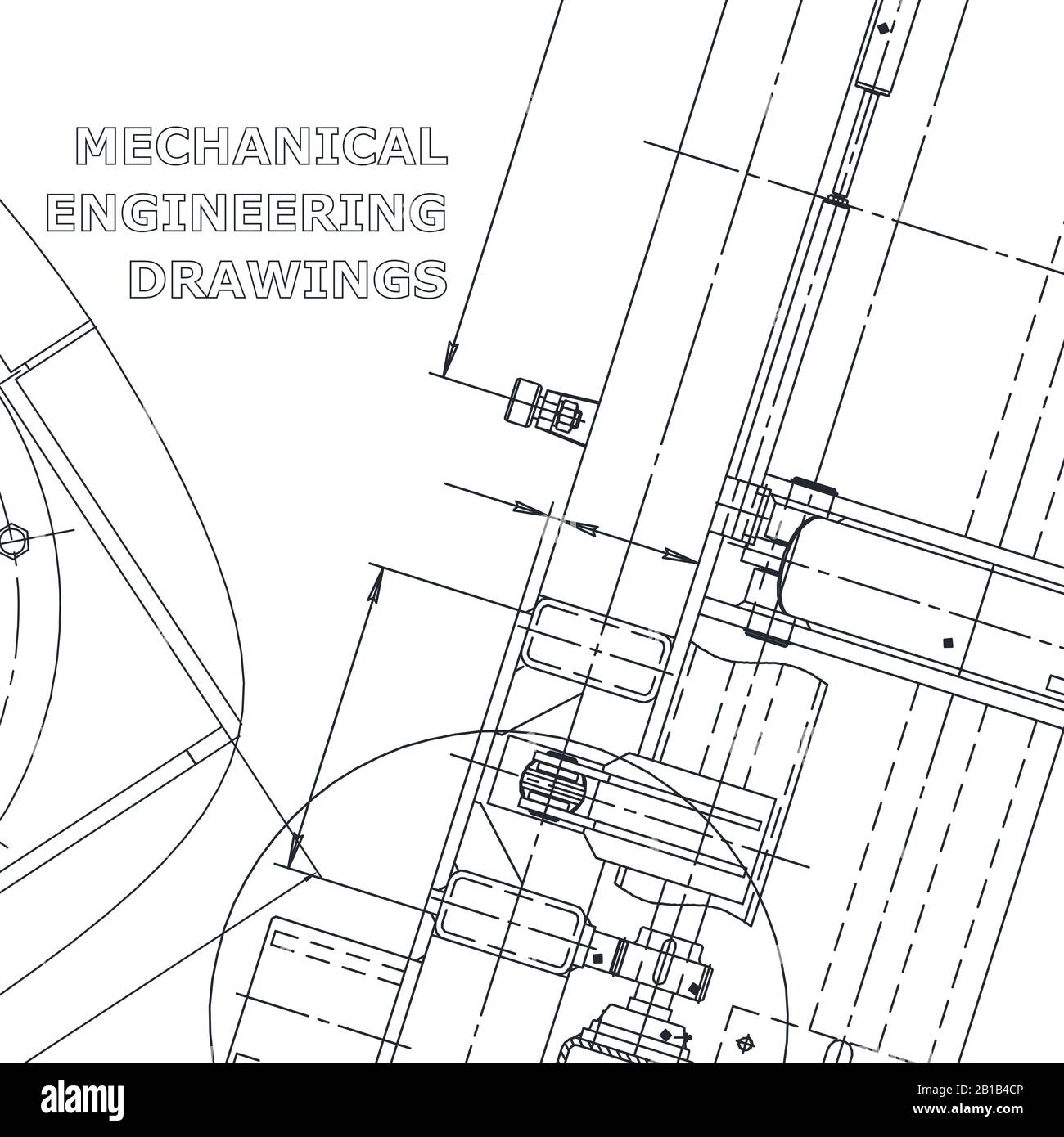 Blueprint, Sketch. Vector engineering illustration. Cover, flyer ...