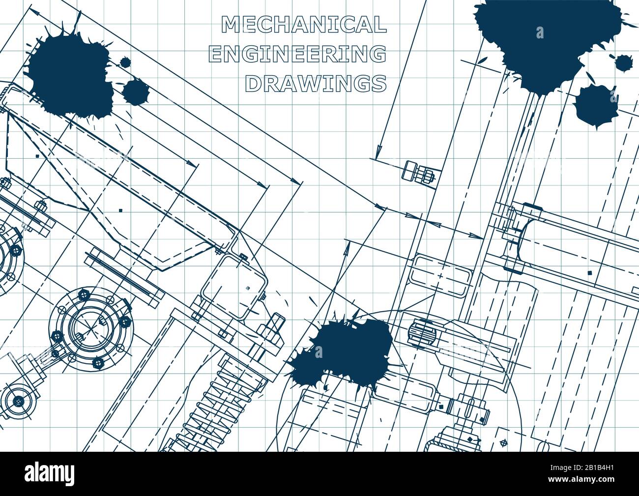 Blueprint. Vector engineering illustration. Computer aided design ...