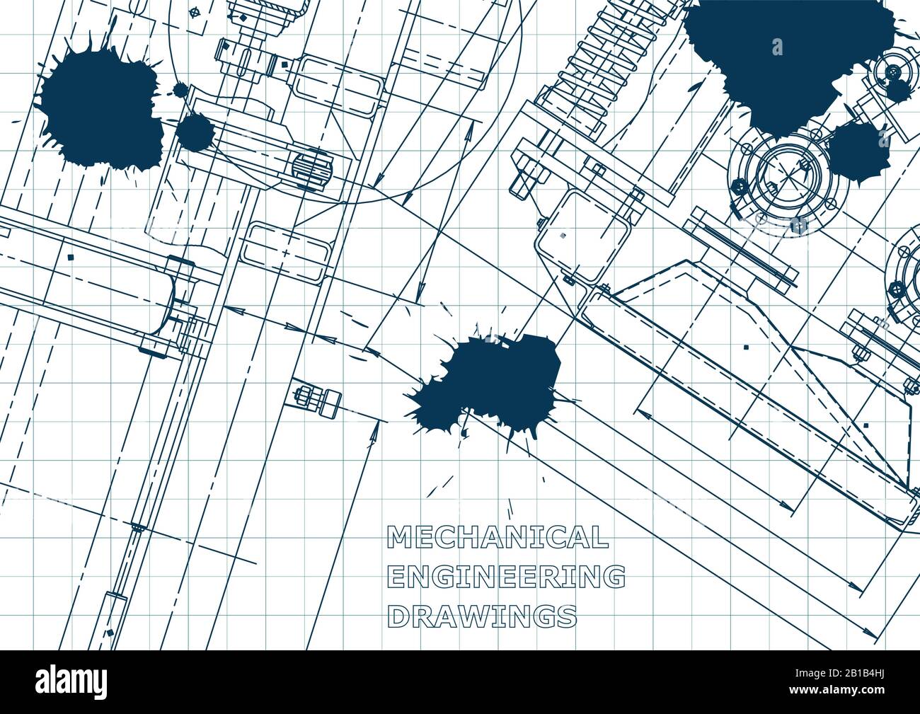 Blueprint. Vector engineering illustration. Computer aided design ...