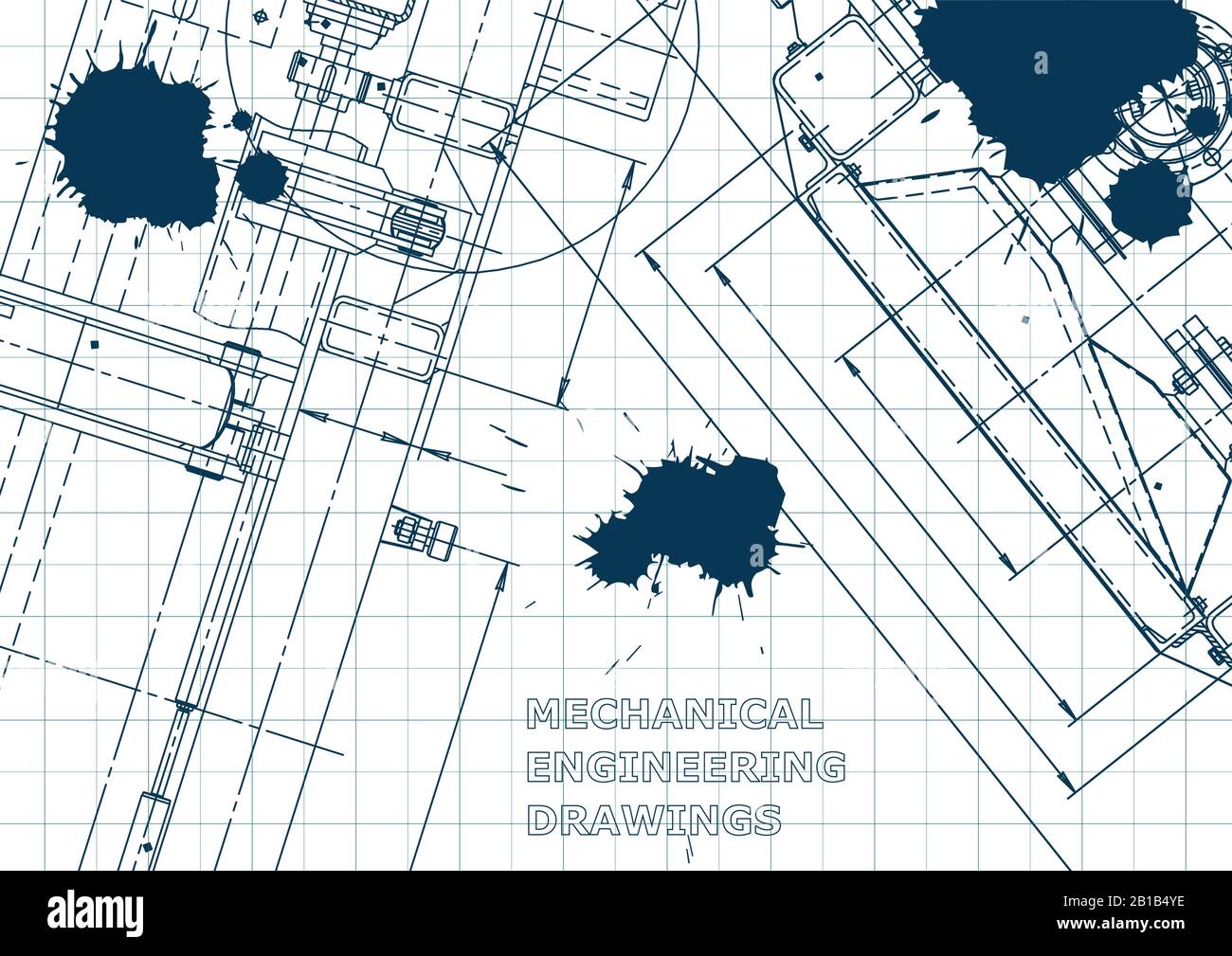 Blueprint. Vector engineering illustration. Computer aided design ...