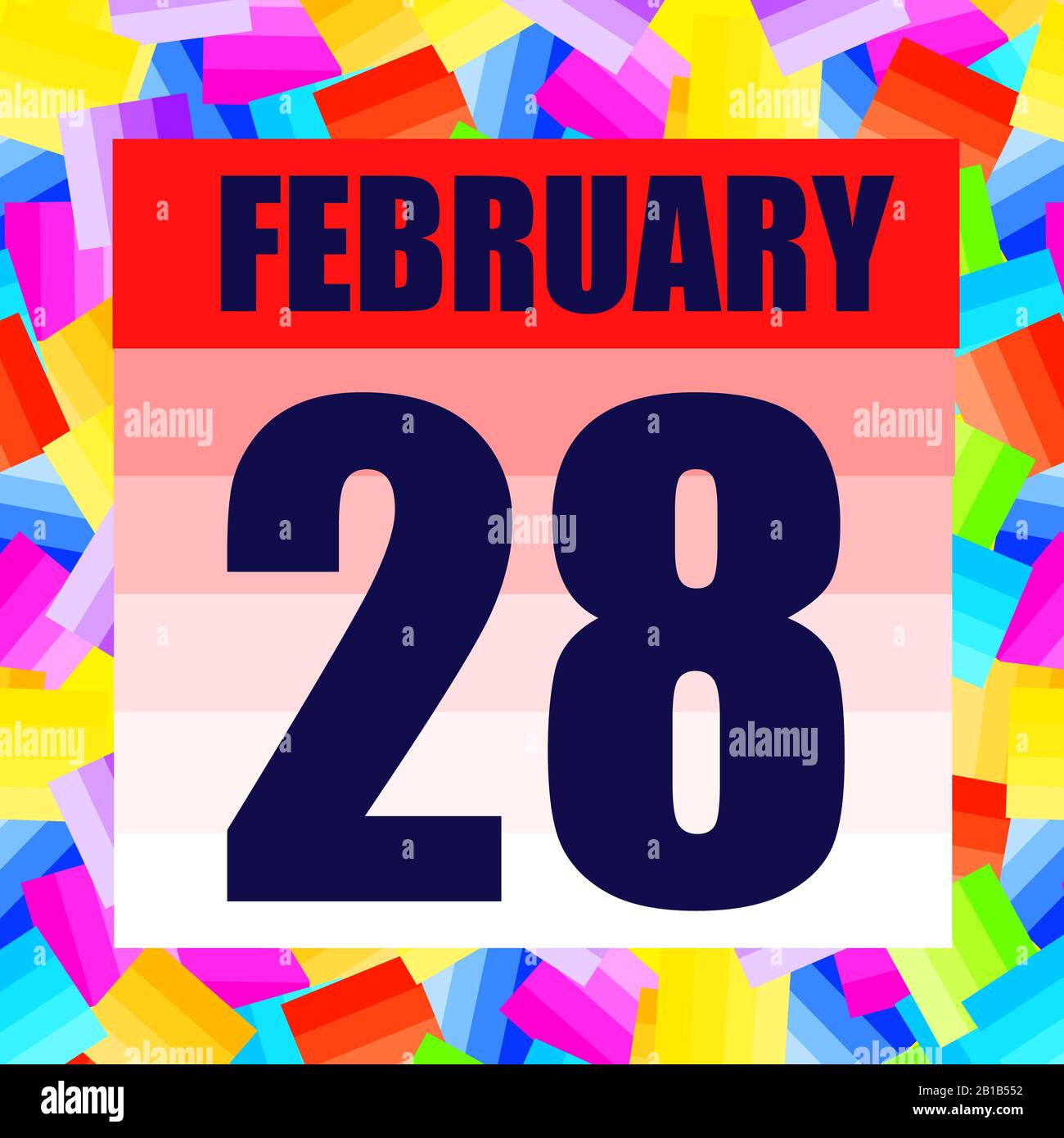 February 28 icon. For planning important day. Banner for holidays and ...