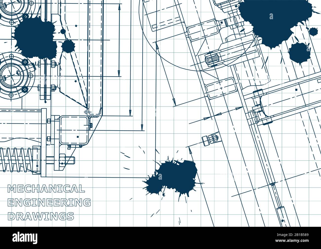 Blueprint. Vector engineering illustration. Computer aided design ...