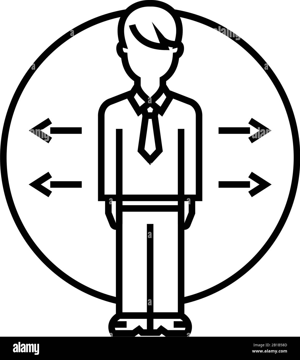 Different work line icon, concept sign, outline vector illustration ...