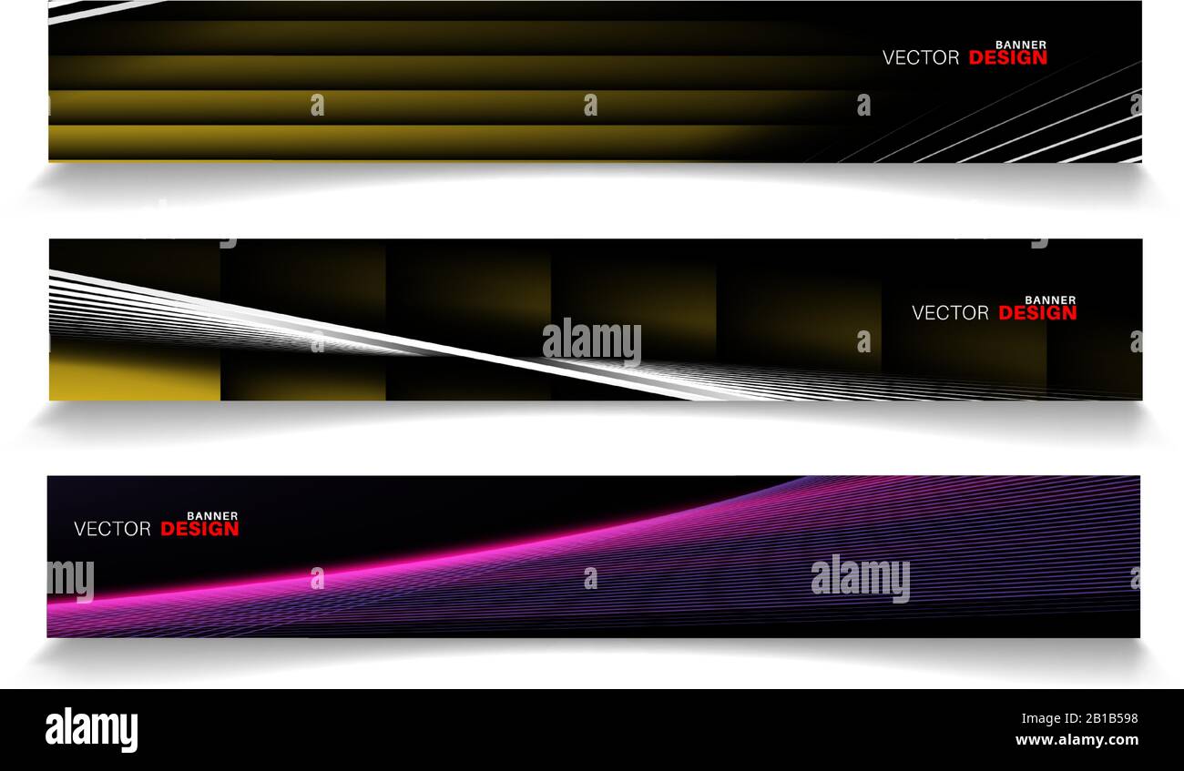 Abstract vector design banner template with light effect background ...