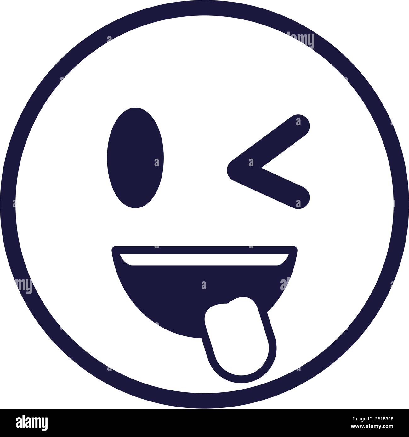 Emoji wink expression image hi-res stock photography and images - Alamy