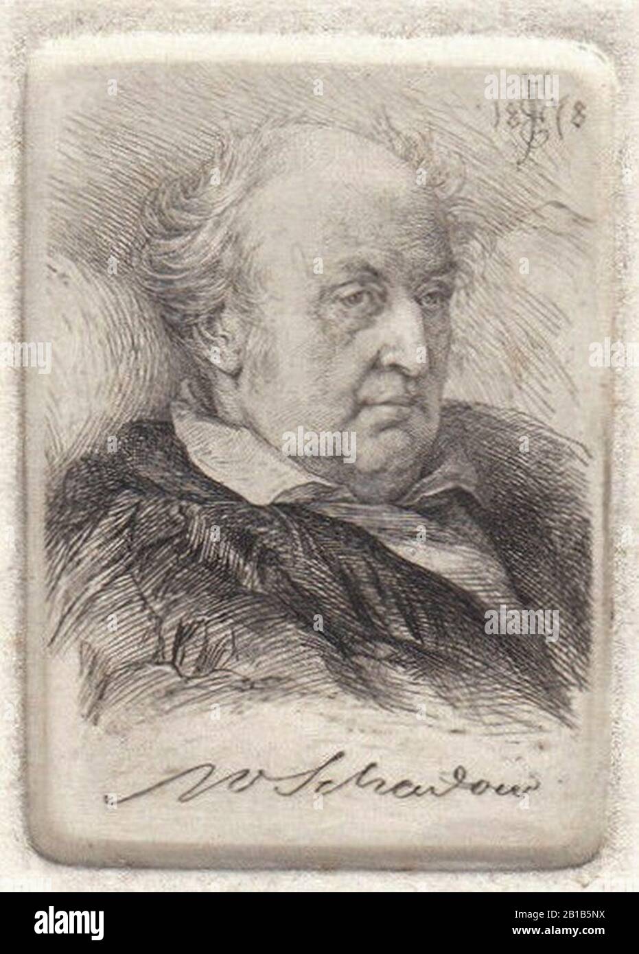 Friedrich Wilhelm von Schadow by Carl Ernst Forberg 1878 Stock Photo ...