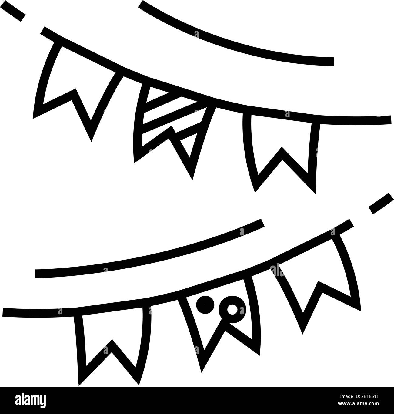 Decorations line icon, concept sign, outline vector illustration ...