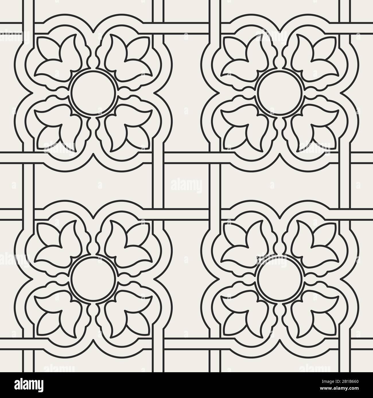 Decorative geometrical floral seamless pattern. Traditional oriental ...
