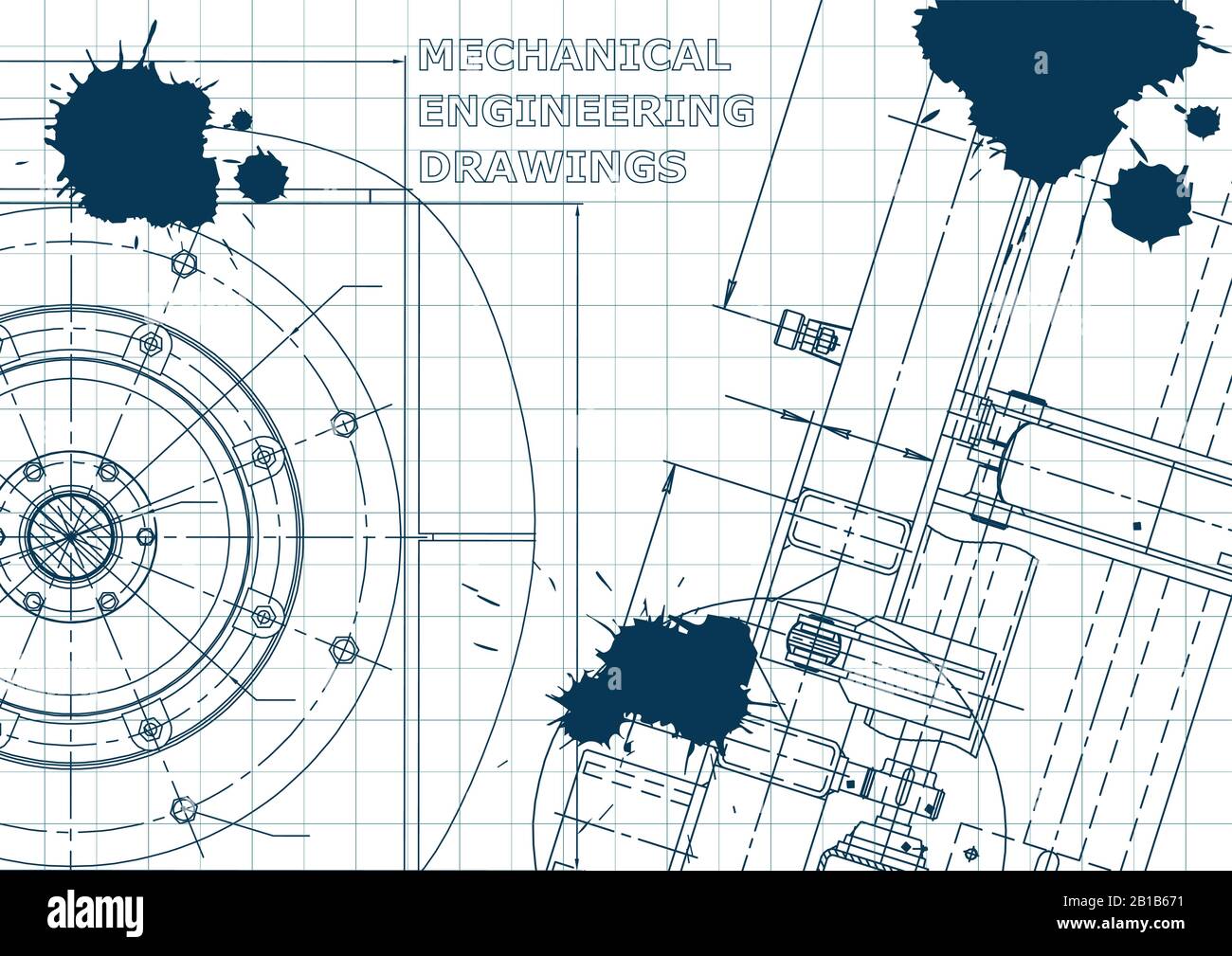 Blueprint. Vector engineering illustration. Cover, flyer, banner ...