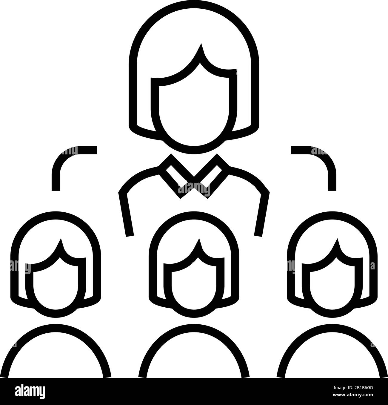 Director line icon, concept sign, outline vector illustration, linear ...