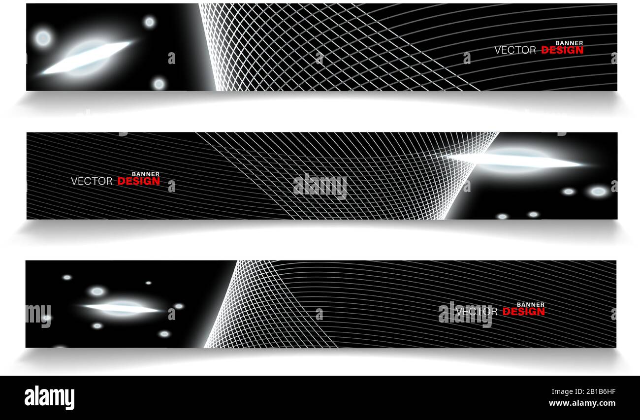 Abstract vector design banner template with light effect background ...