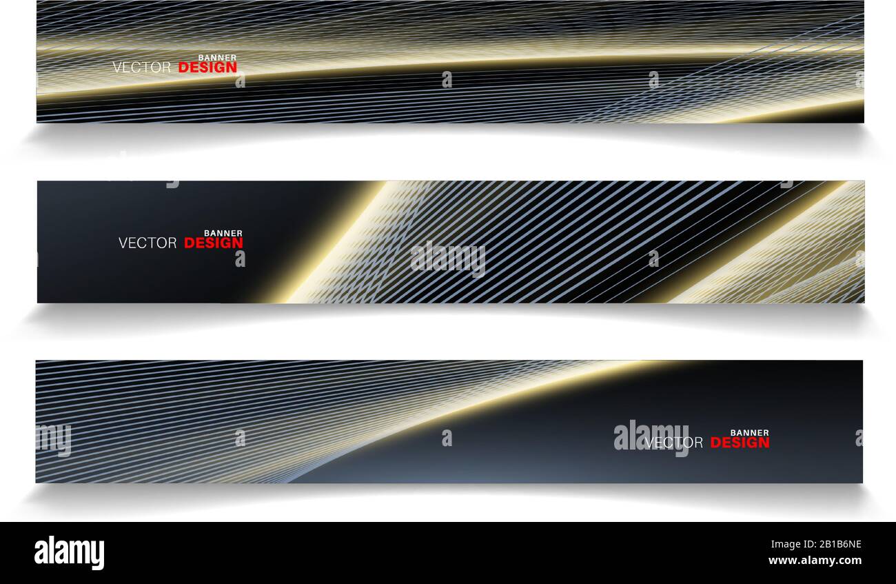 Abstract vector design banner template with light effect background ...