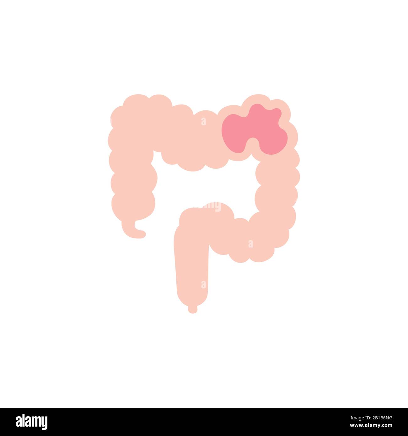 Isolated large intestine icon vector design Stock Vector Image & Art ...