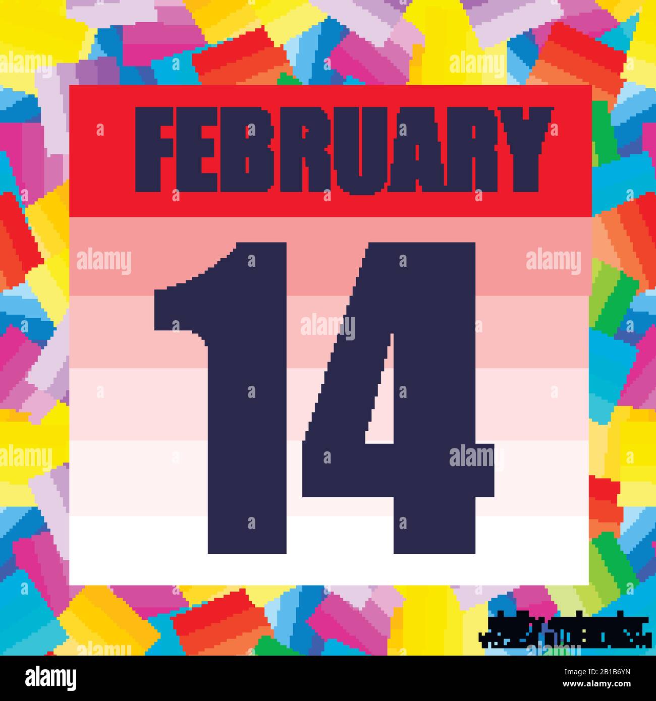 February 14 icon. For planning important day. Banner for holidays and ...