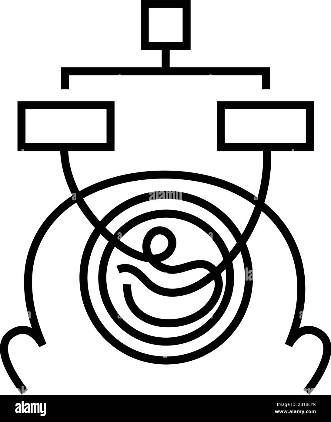 Creating plans line icon, concept sign, outline vector illustration ...