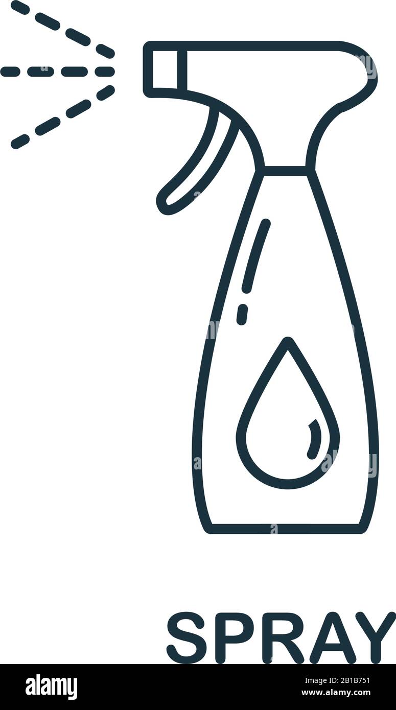 Spray icon from barber shop collection. Simple line element Spray ...