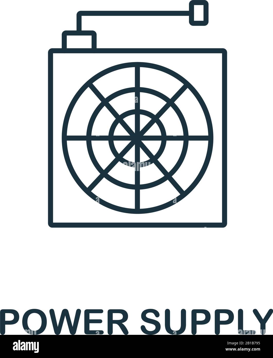 Power Supply icon from clean energy collection. Simple line element ...