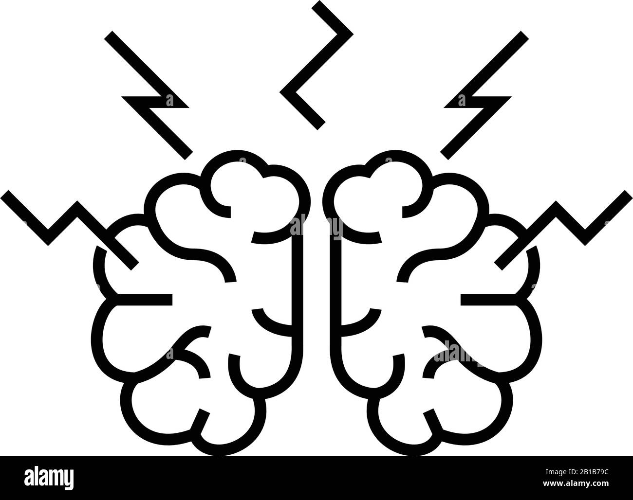 Difficult decition line icon, concept sign, outline vector illustration ...