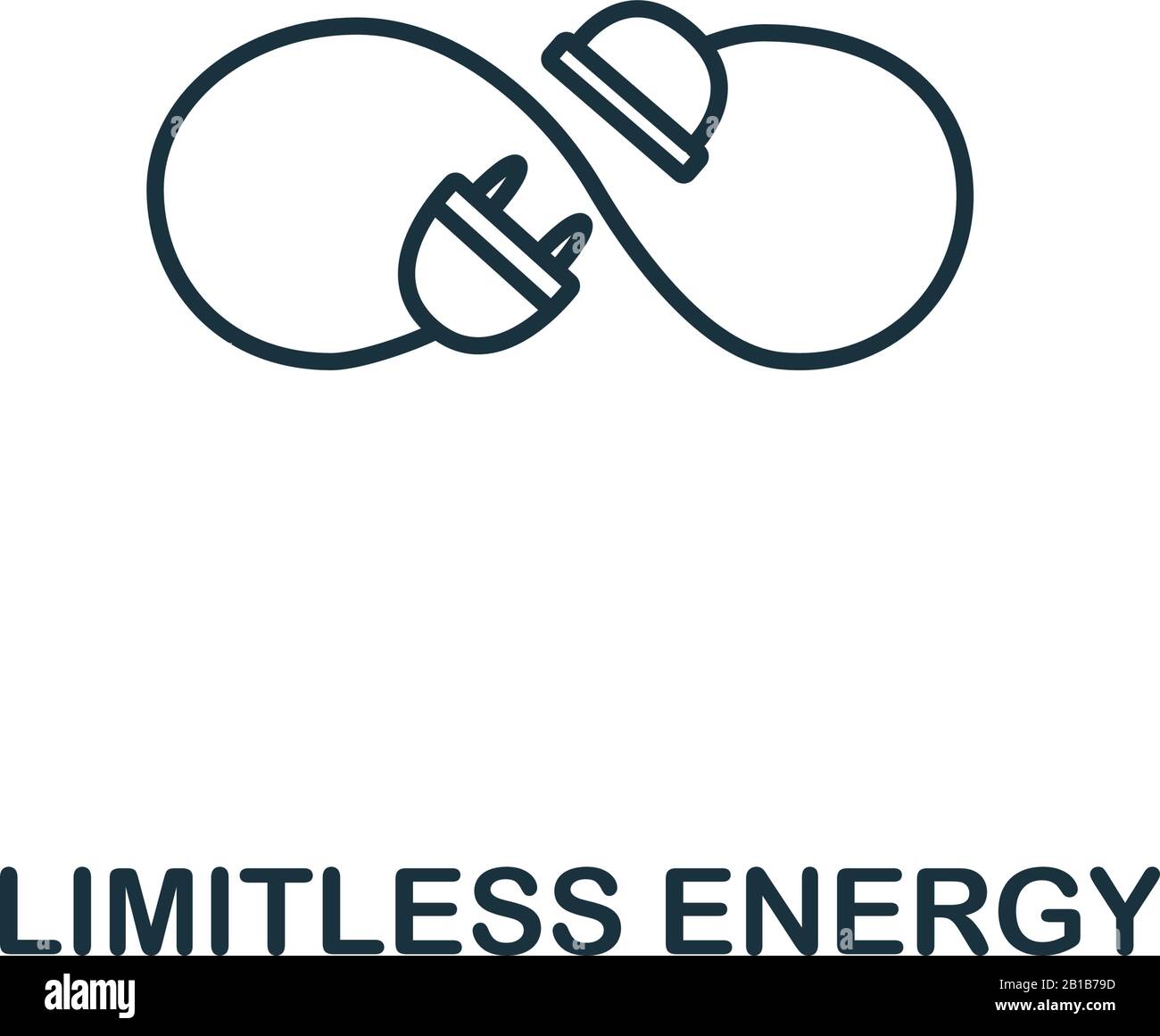Limitless Energy icon from clean energy collection. Simple line element ...