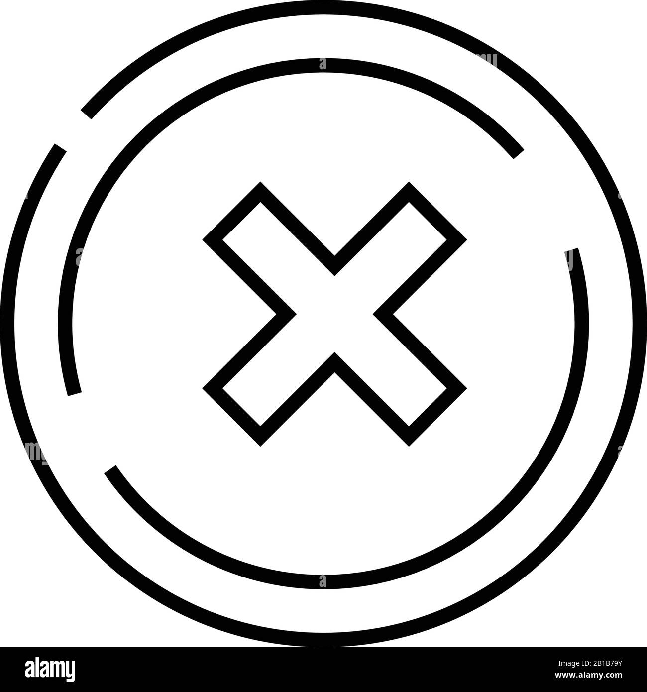 Decline line icon, concept sign, outline vector illustration, linear ...