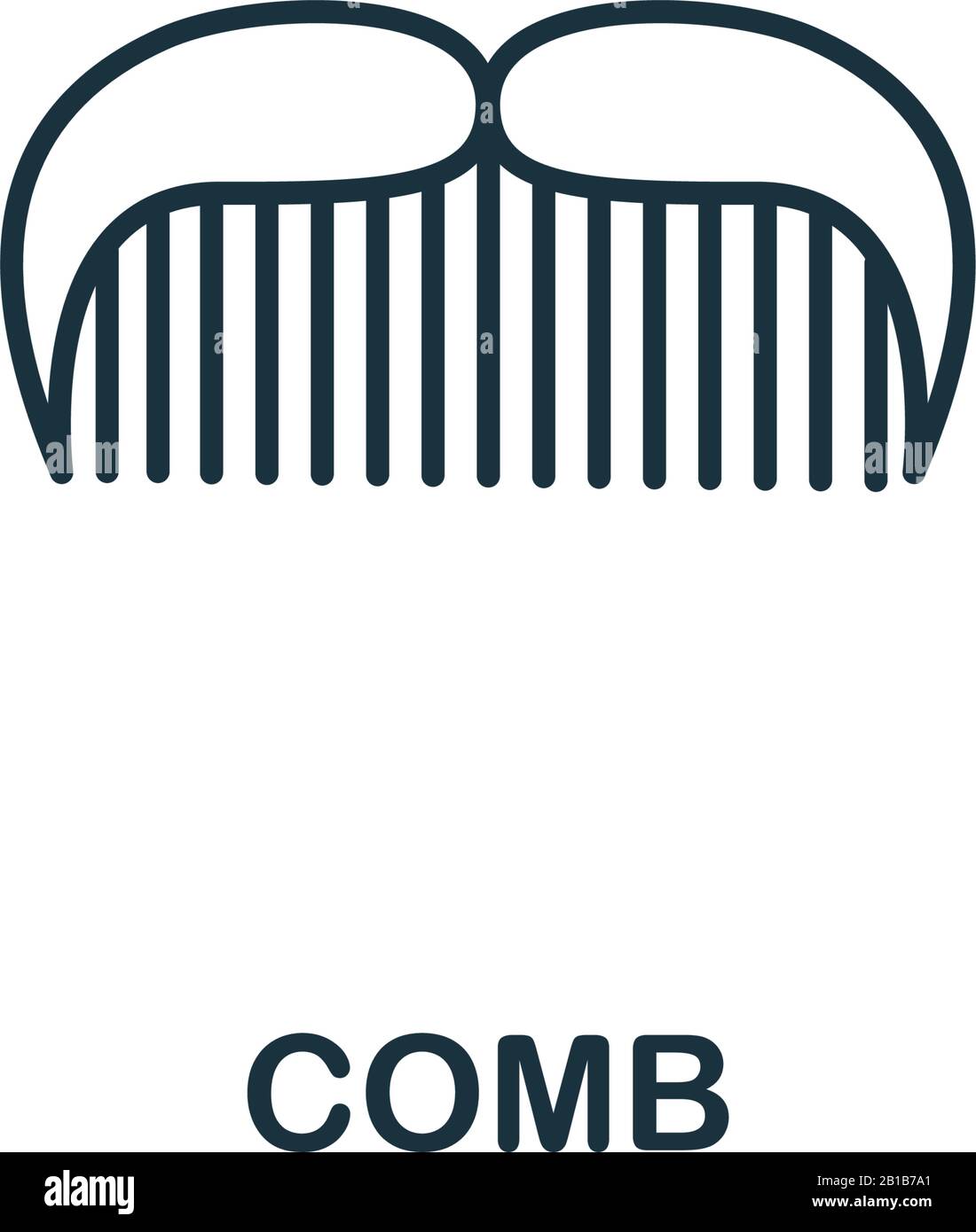 Comb icon from barber shop collection. Simple line element Comb symbol ...