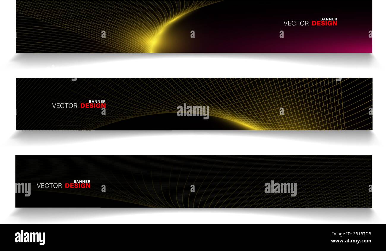 Abstract vector design banner template with light effect background ...