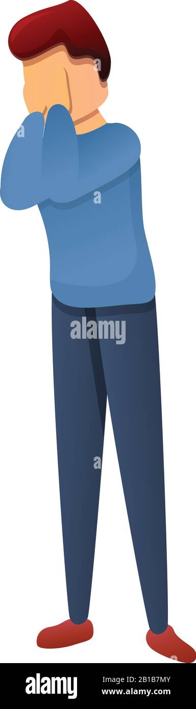 Student depression icon. Cartoon of student depression vector icon for ...