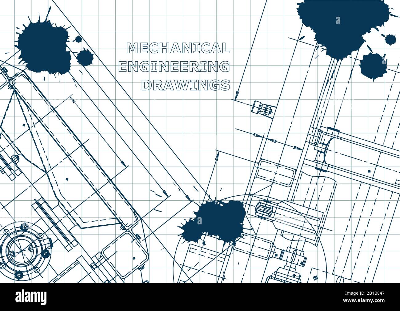 Blueprint. Vector engineering illustration. Computer aided design ...