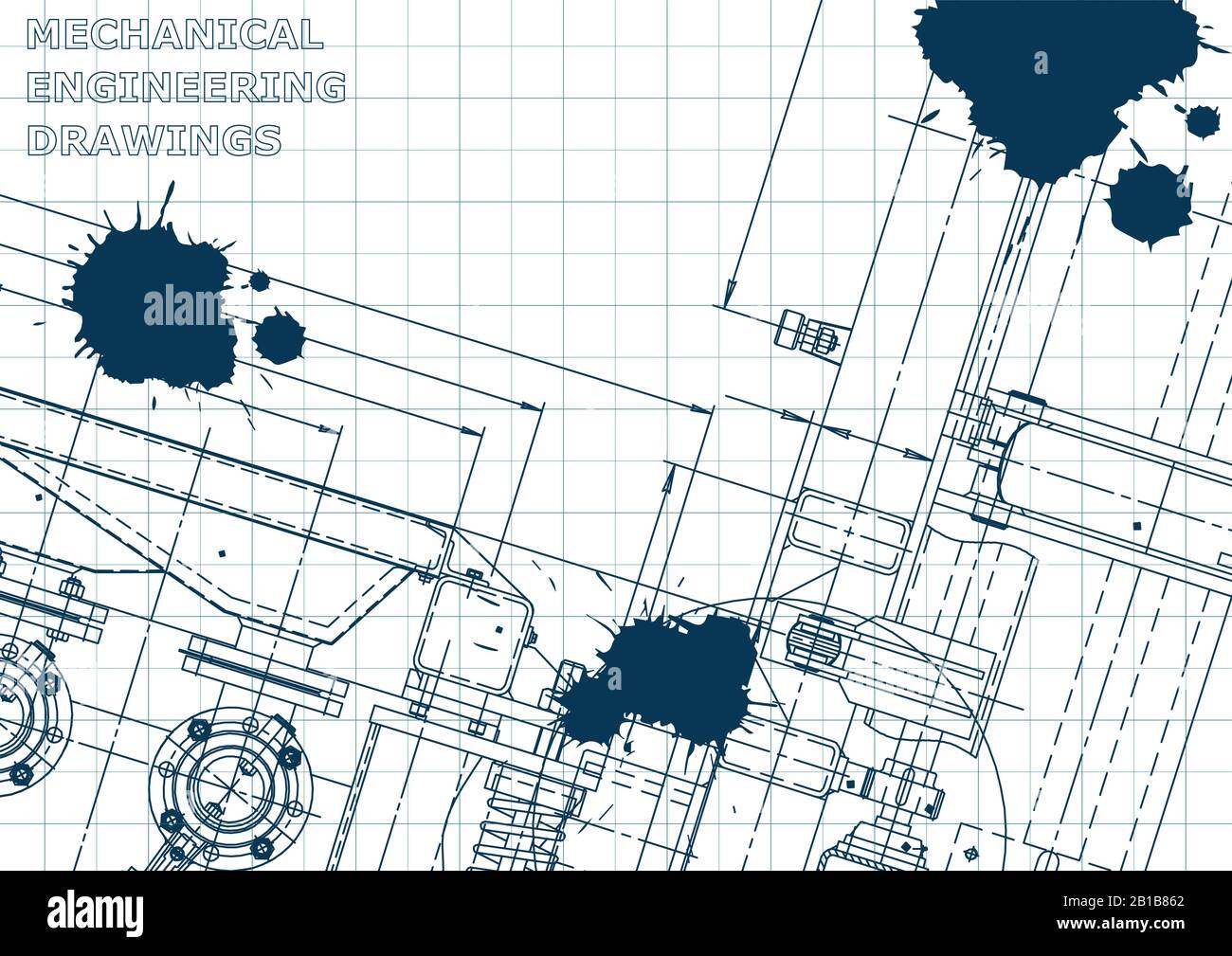 Blueprint. Vector engineering illustration. Computer aided design ...