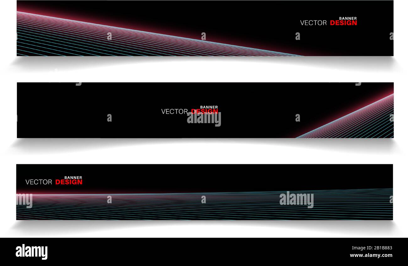 Abstract vector design banner template with light effect background ...