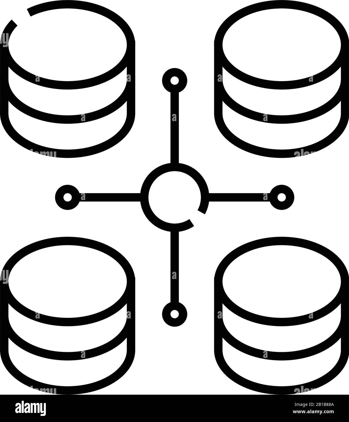 Division profits line icon, concept sign, outline vector illustration, linear symbol Stock ...