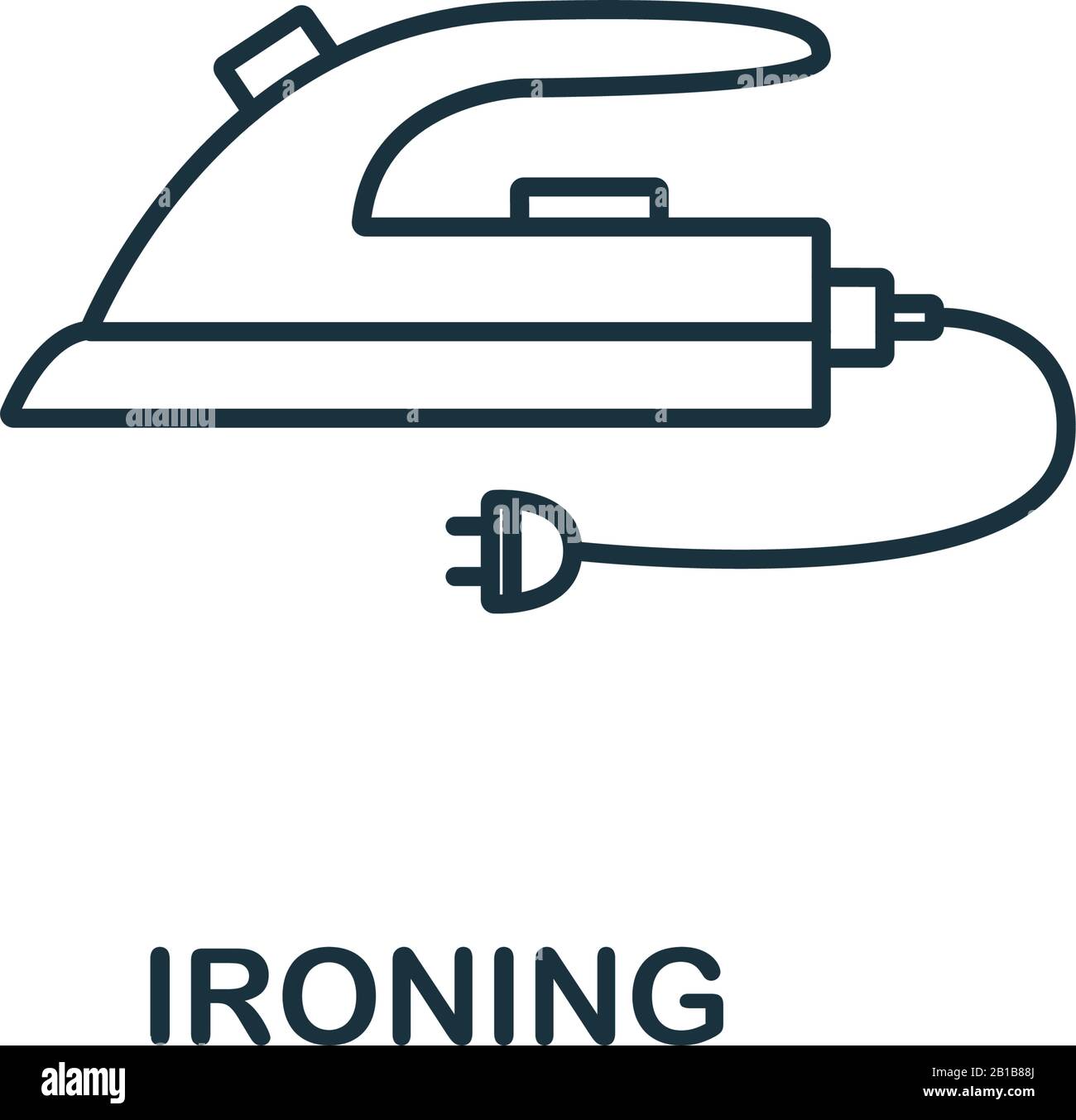 Ironing icon from cleaning collection. Simple line element Ironing ...