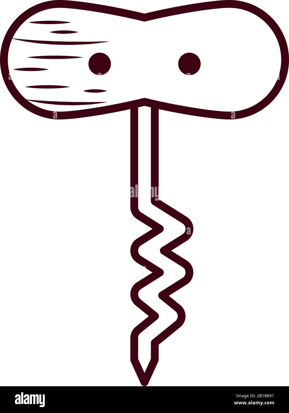 corkscrew line style icon design, Cook kitchen Eat food restaurant home ...