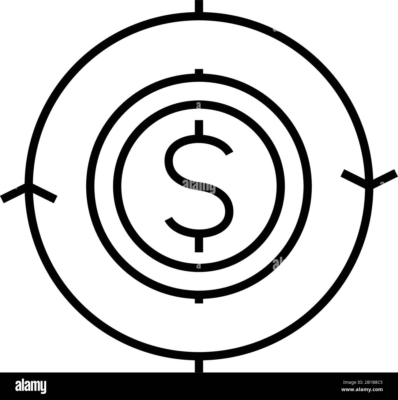 Currency exchange line icon, concept sign, outline vector illustration ...