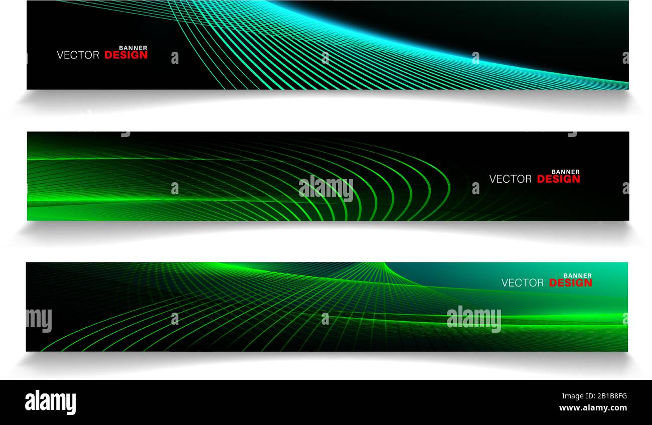 Abstract vector design banner template with light effect background ...