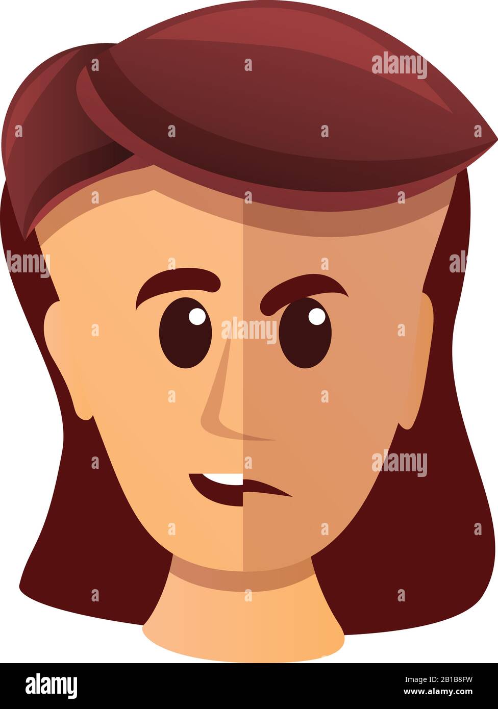 Woman bipolar disorder icon. Cartoon of woman bipolar disorder vector ...